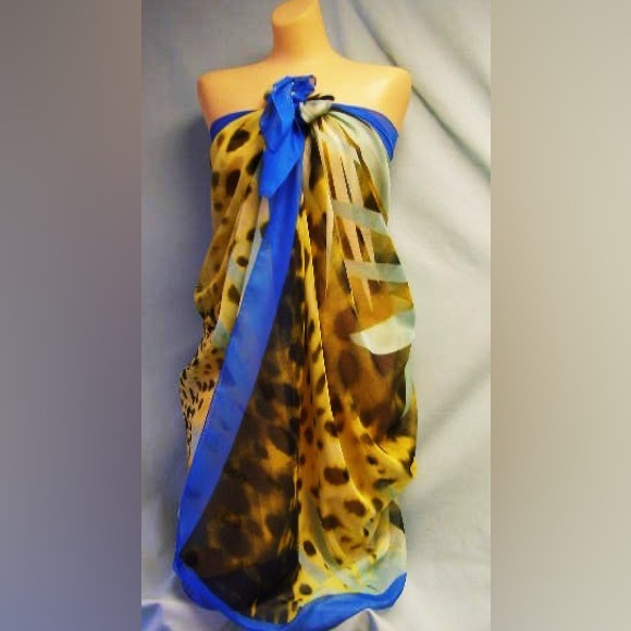 Cocktail Italian Pareos | Swim | Italian Blue Long Or Short Pareo ...